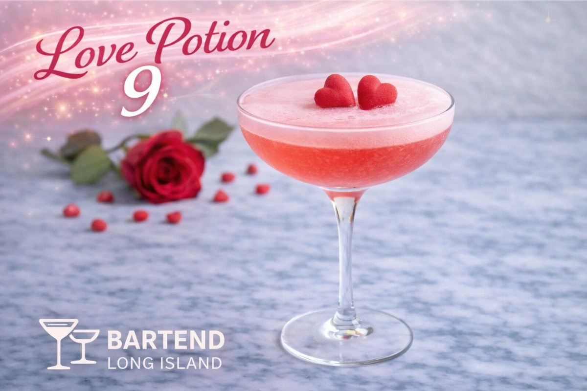 Love Potion No. 9 Cocktail Recipe | Pink Valentine’s Day Drink
